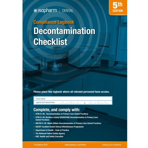 Decontamination Room Checklist Compliance Logbook | Agilio Dental Shop