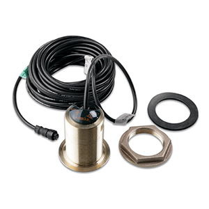 Bronze Tilted Thru-hull Transducer with Depth & Temperature (20° tilt ...
