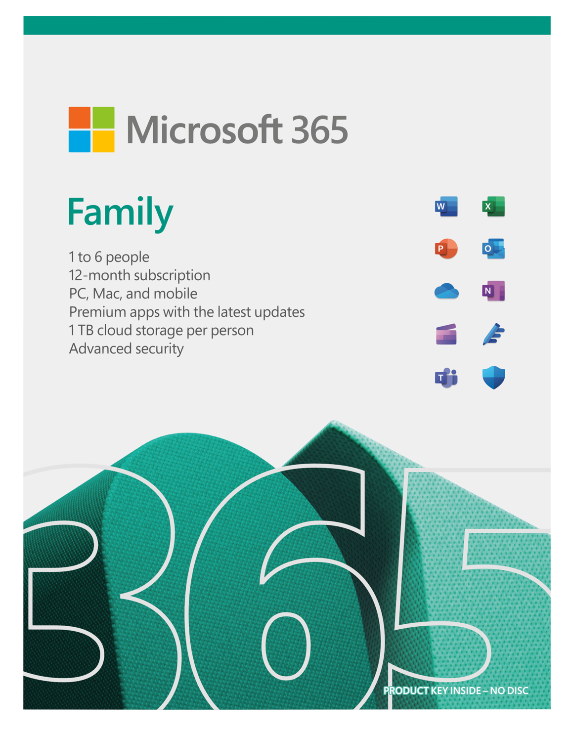 ซอฟต์แวร์ M365 Family English Subscr 1YR APAC EM Medialess Emerging ...