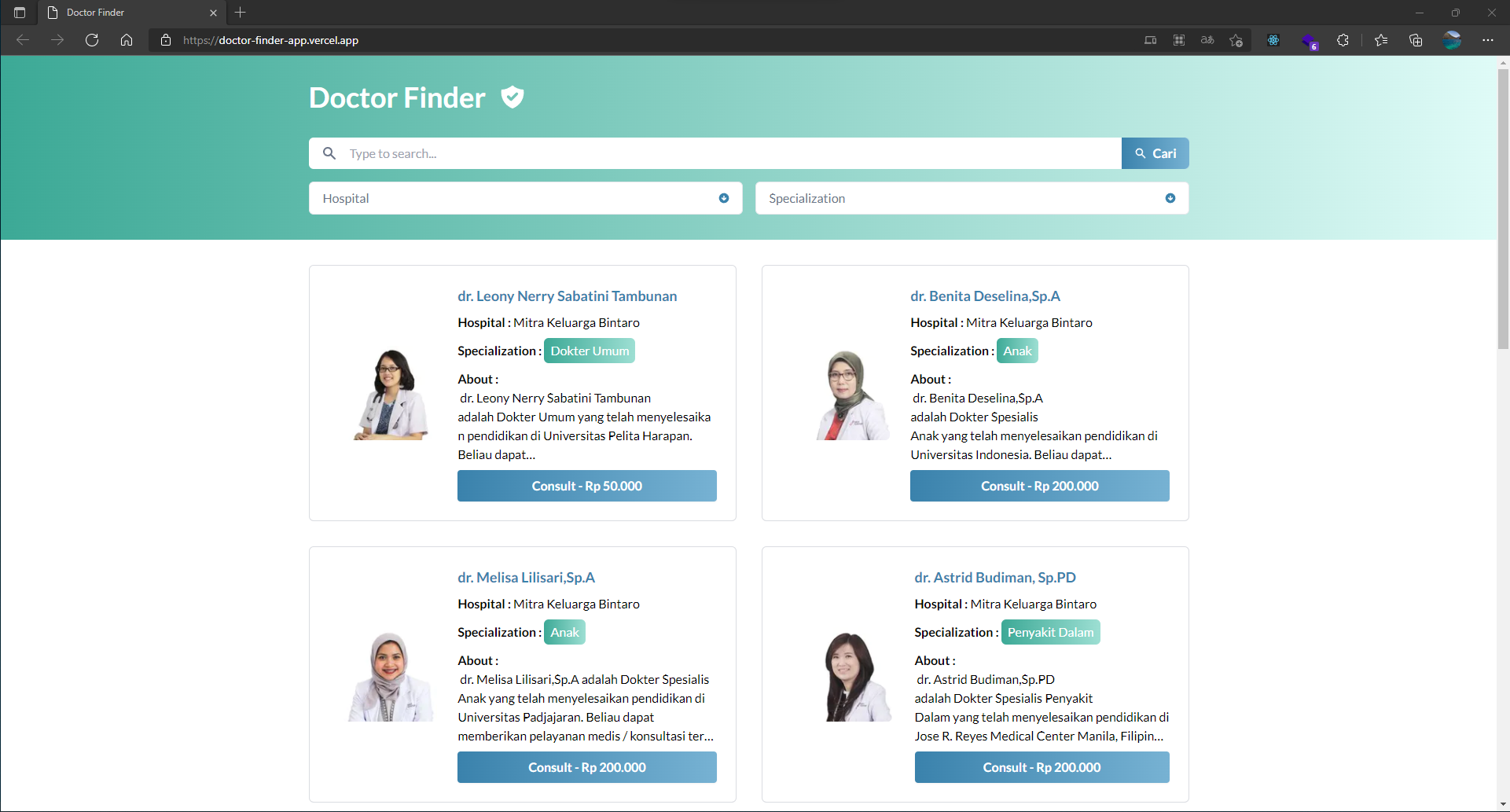 GitHub - bryanltobing/doctor-finder
