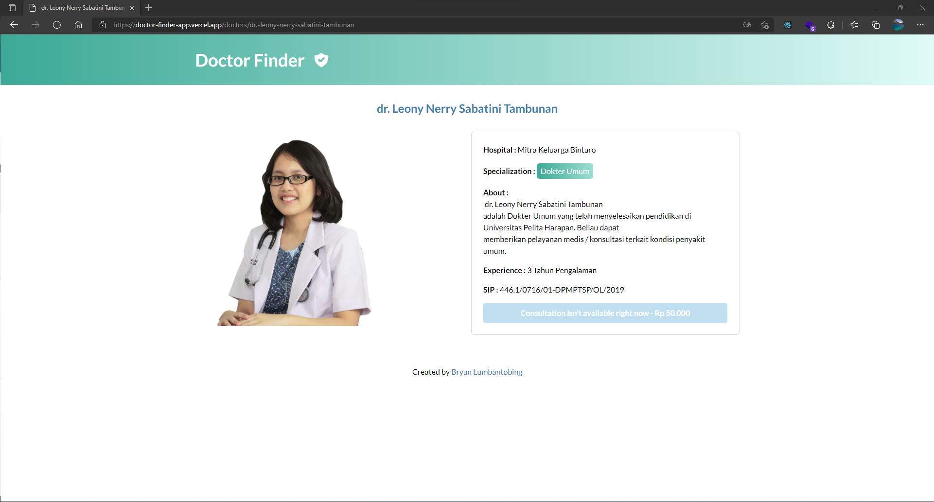 GitHub - bryanltobing/doctor-finder