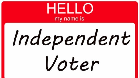 Number of Registered Independents Nationwide Jumps 11.2% in 5 Years