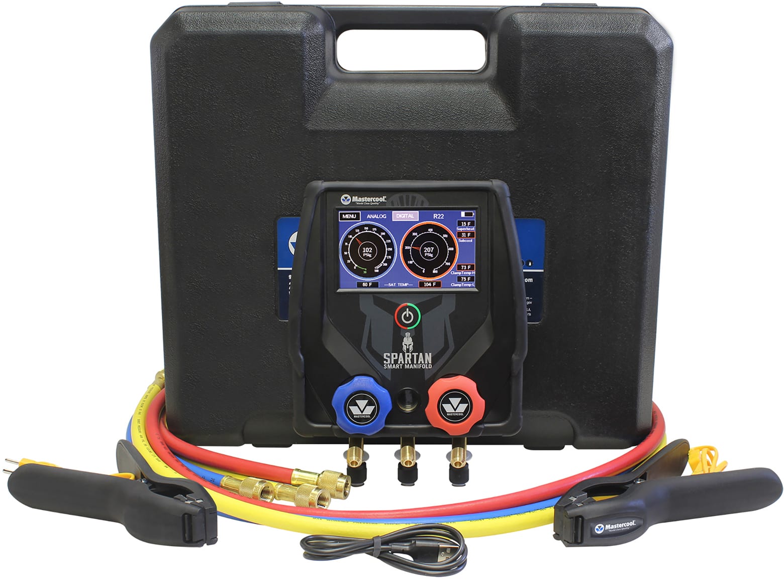 Mastercool 99927-BT-2 - SPARTAN Smart Manifold (2 Way, with Two Clamps ...