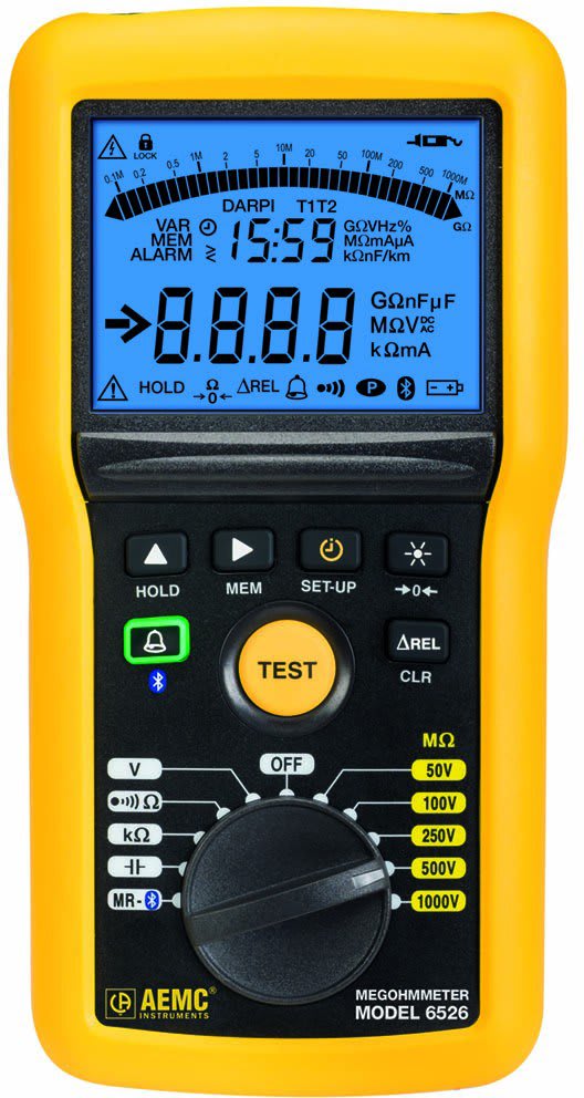 AEMC Megohmmeter Model 6526 (Digital w/ Analog Bargraph, Alarm, 50V ...