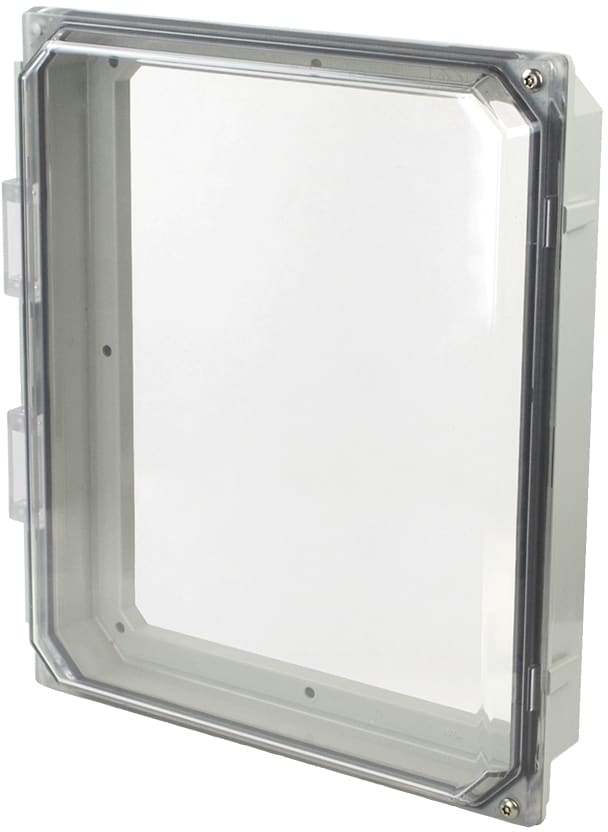 Allied Moulded AMHMI120CCHTP Hinged 2-Tamper Proof Screw Clear Cover ...