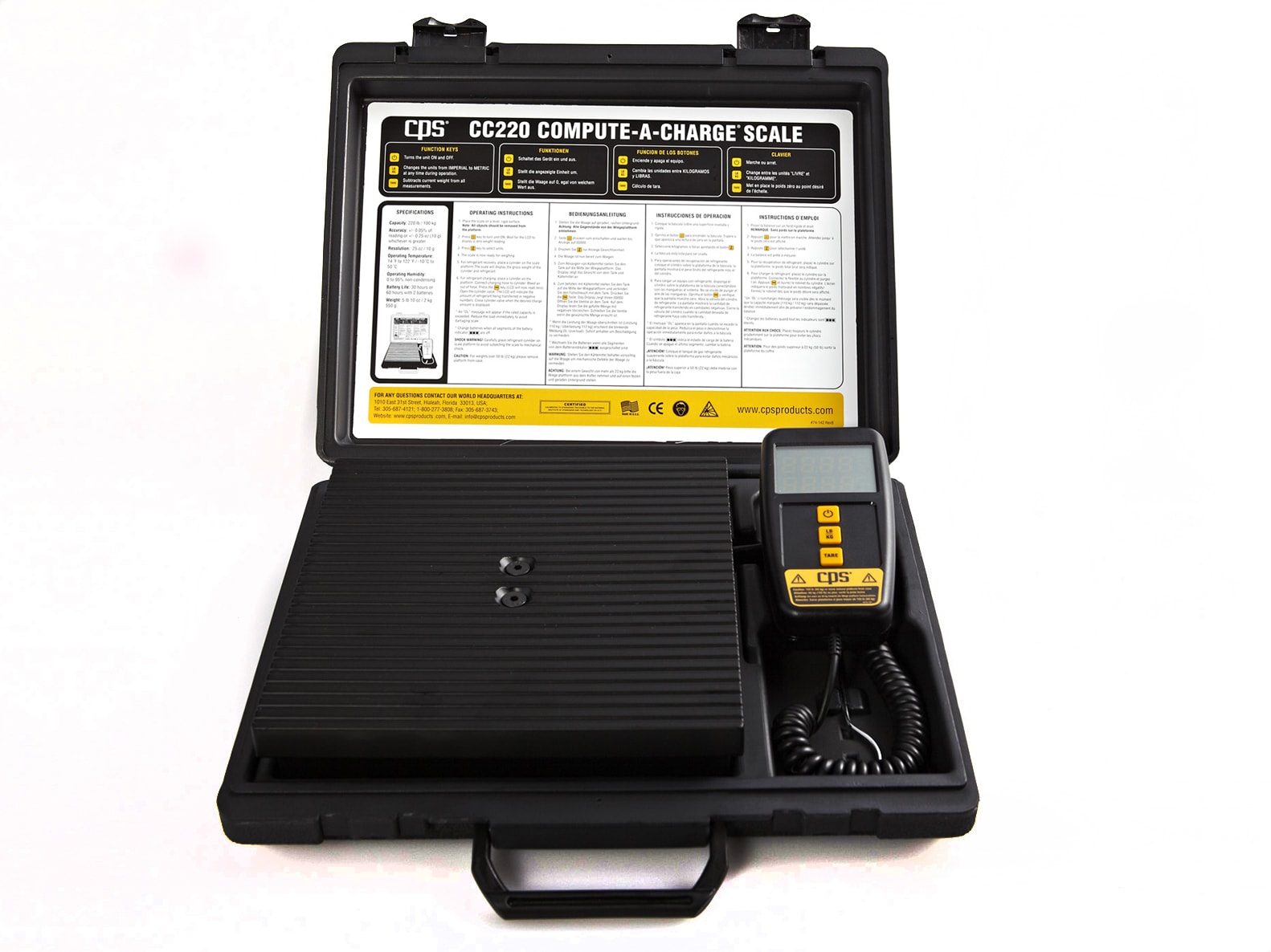 CPS CC220 COMPUTE-A-CHARGE, 220 lb Refrigerant Scale | TEquipment