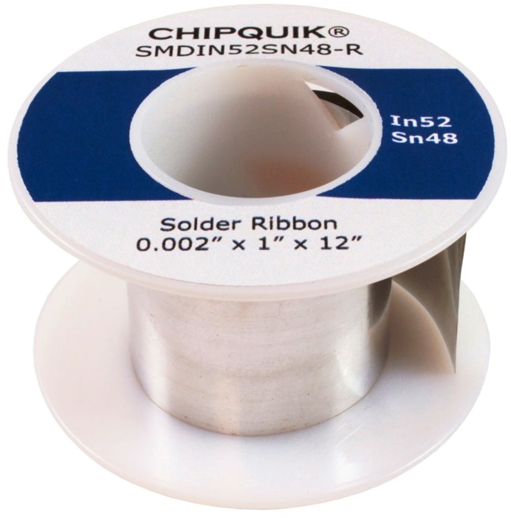 Chip Quik SMDIN52SN48-R - Indium Solder Ribbon (In52/Sn48) 0.002" x 1 ...