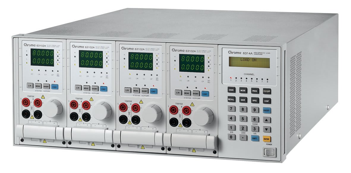 Chroma 63102A Load Module 20A/80V/100W Dual Channel | TEquipment