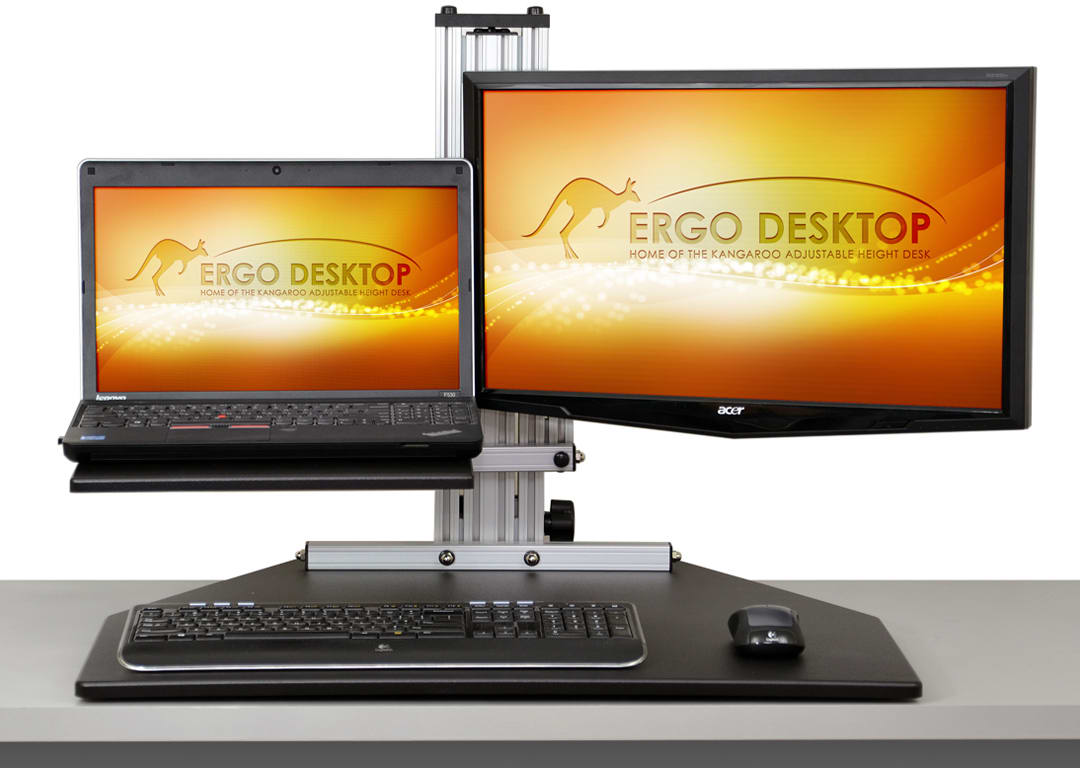 Ergo Desktop ED-KH Hybrid Kangaroo - Adjustable Height Desk | Touchboards