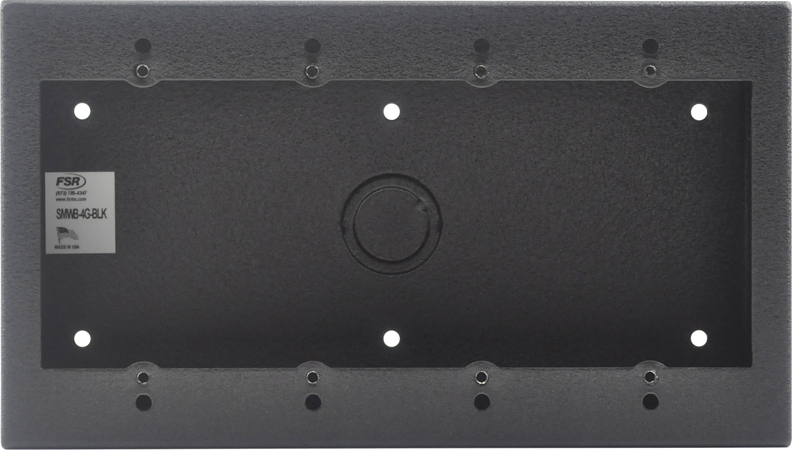 FSR SMWB-4G-BLK - 4 Gang Surface Mount Gang Box - Black | Touchboards