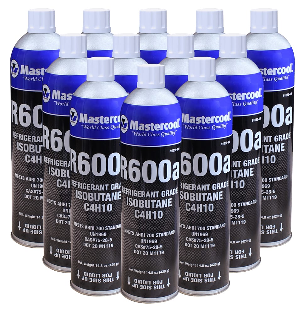 Mastercool 91050-600-12 - Refrigerant Grade ISOBUTANE C4H10, 12 Cans ...