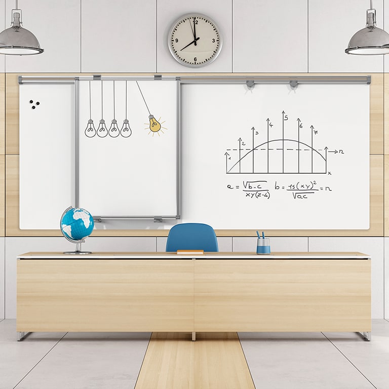 MooreCo Balt 62852 - Basic Whiteboard Track System (8ft Track + Sliding ...