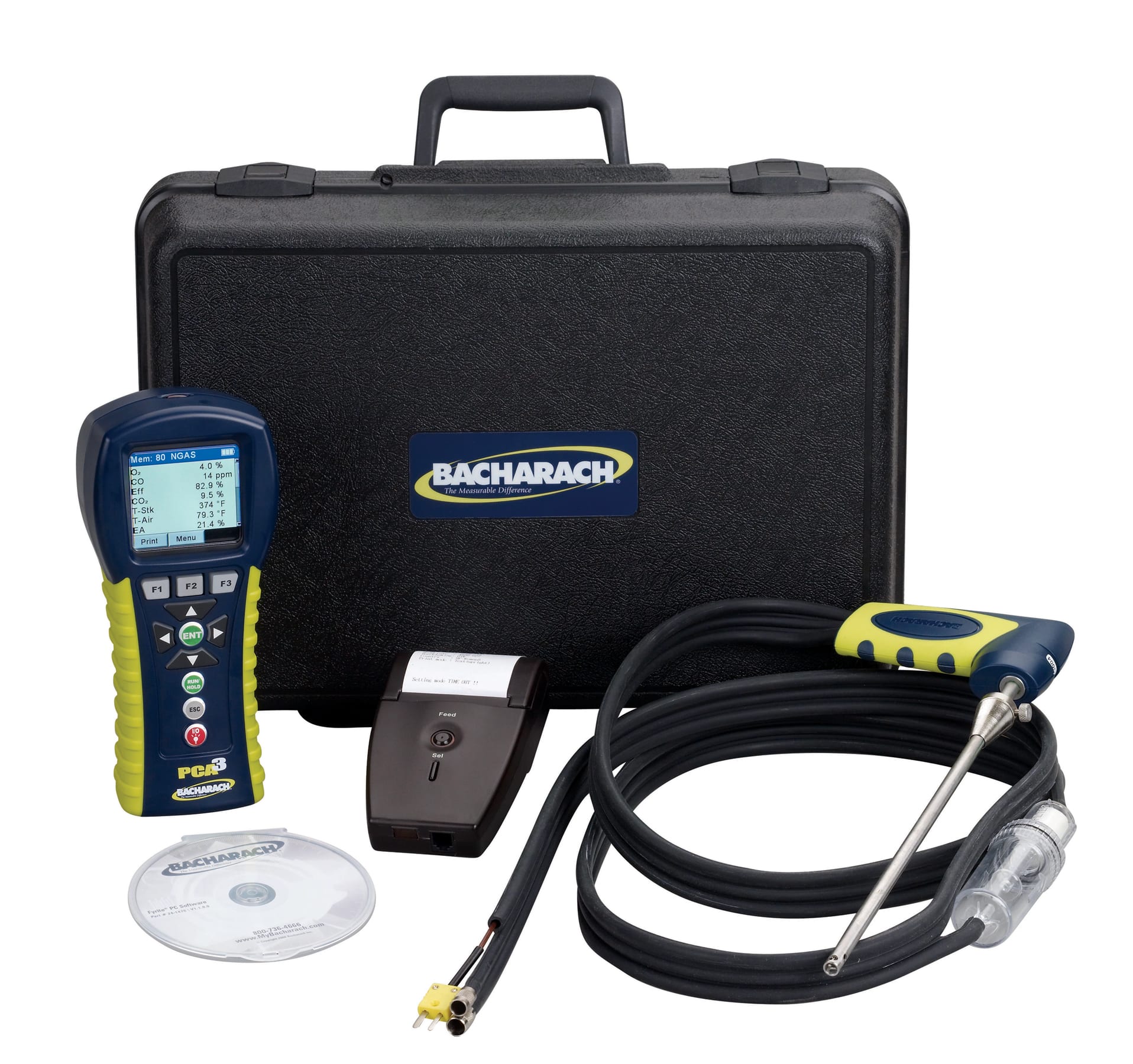 Bacharach 0024-8453 - PCA 3 285 Kit, Portable Combustion Analyzer w ...