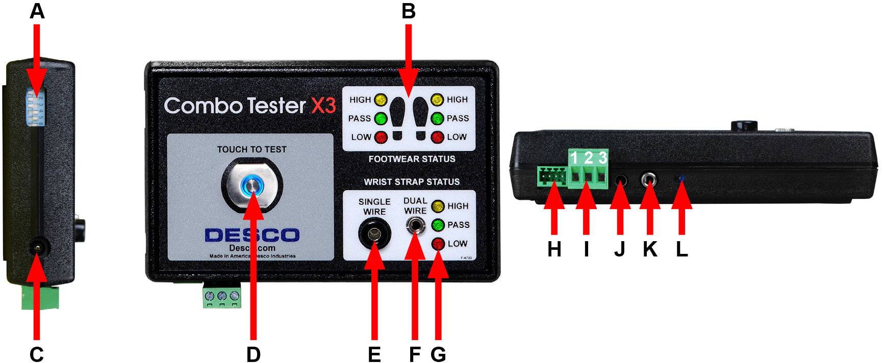 Desco 19271 - Combo Tester X3 with Stand | TEquipment