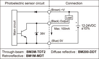 Autonics BM200-DDT Photoelectric Sensor, Diffuse Reflective, Light On ...