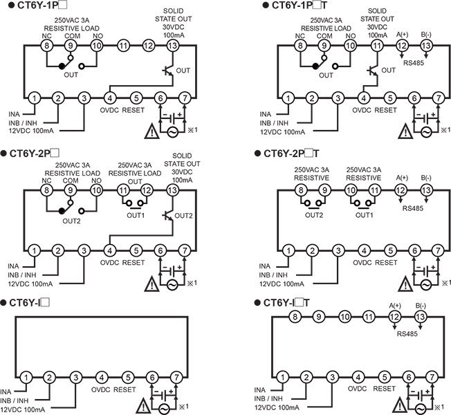 Autonics CT6M-2P4 Counter and Timer, 6-Digit, 2 Preset, 2 Relay and 3 NPN Output,100-240 VAC ...
