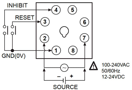 Autonics FS4E-12/24VDC Timer, Digital, 1/16 DIN, 4-Digit, LED, 8-Mode ...
