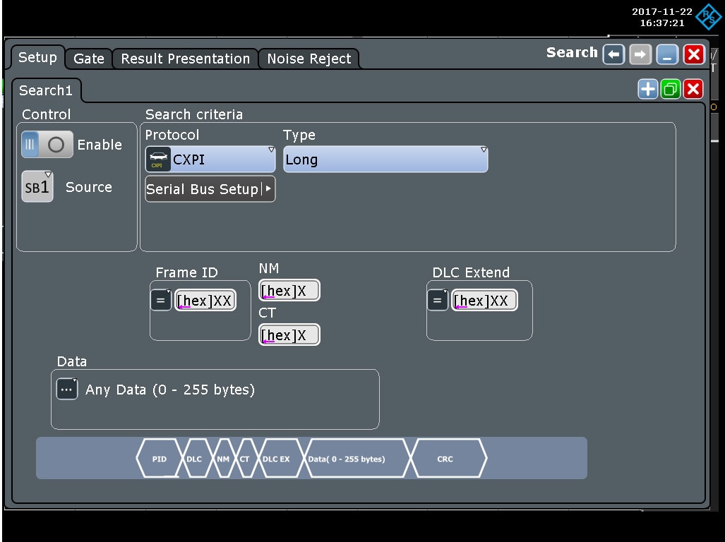Rohde and Schwarz RTO-K76 - CXPI Triggering and Decoding (Catalog 1326.3164.02) | TEquipment