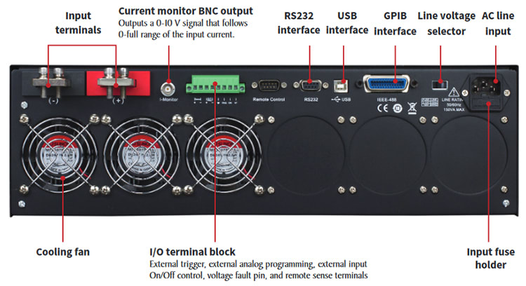 BK Precision 8612 - 500V/30A/750W Programmable DC Electronic Load ...