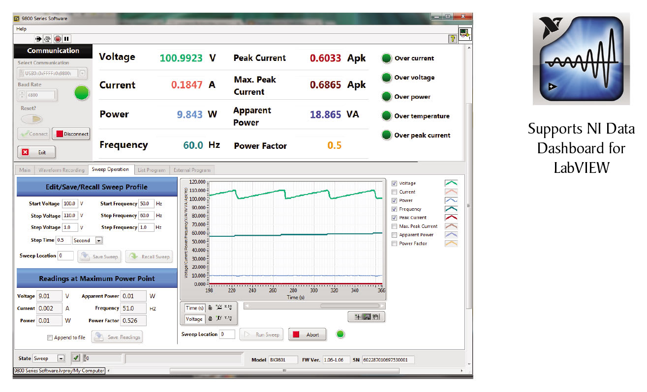 BK Precision 9801 300 VA Programmable AC Power Source | TEquipment