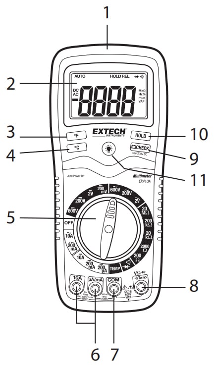 Extech EX410A - Averaging, Manual Ranging MultiMeter | TEquipment