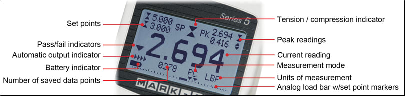 Mark-10 M5-10 Series 5 Advanced Digital Force Gauge Mark-10 M5-10 ...