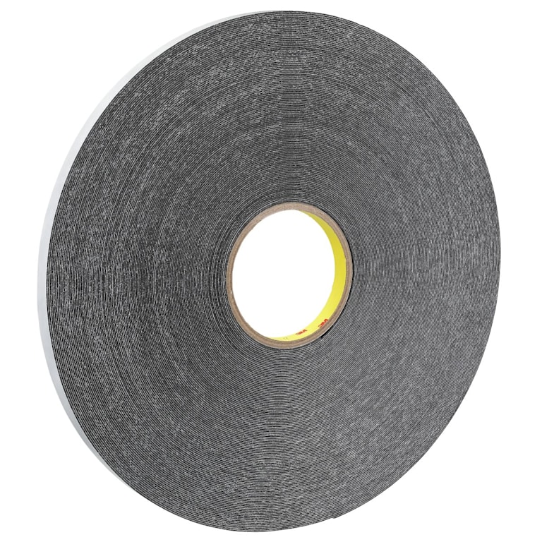 3M 4462 Double Coated Polyethylene Foam Tape, Black, 31 mil (3 mil ...
