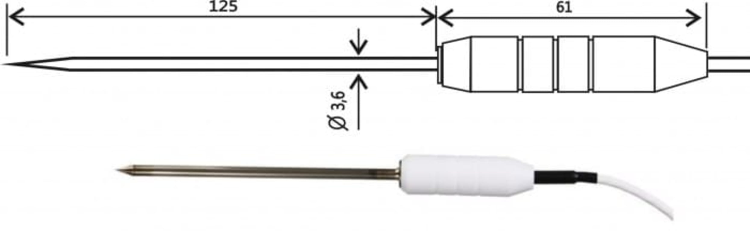 Comet SN156C - Pointed Tip Temperature Probe 2061-250/C with CINCH ...