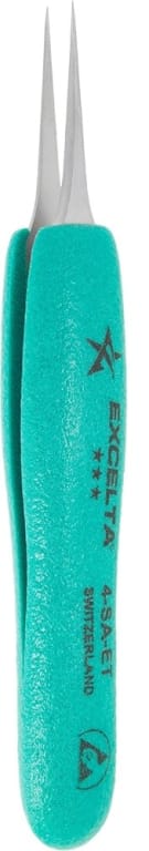 Excelta 4-SA-ET - Tweezers, High Magnification, 0.005" x 0.003" Tip ...