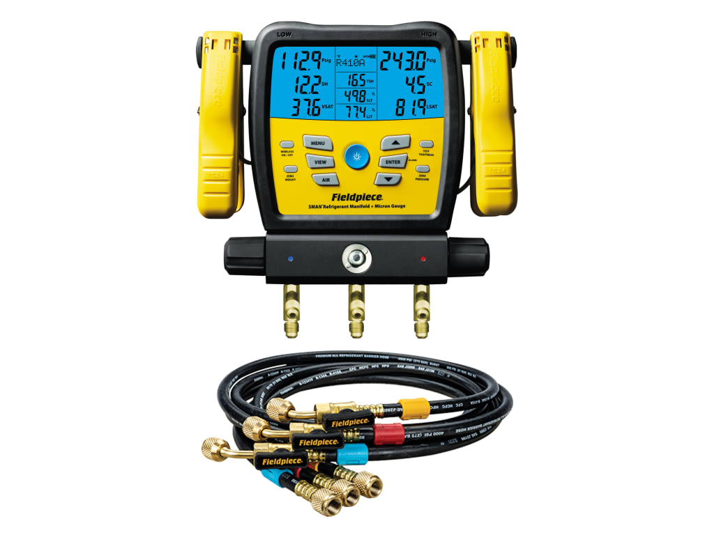 Fieldpiece SM380V - Three Port, Wireless SMAN Manifold with Micron ...