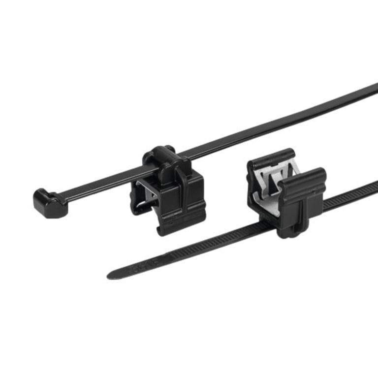 HellermannTyton 156-02700 - Cable Ties, Edge Clip, 2Pc 13.5"Long, 0.24-0.31" Panel, HS/HIRHS ...