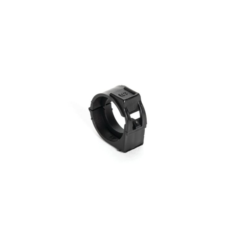 HellermannTyton 167-00204 - Convoluted Loom Tubing Endclamp Fitting, .5", PP, Black | TEquipment