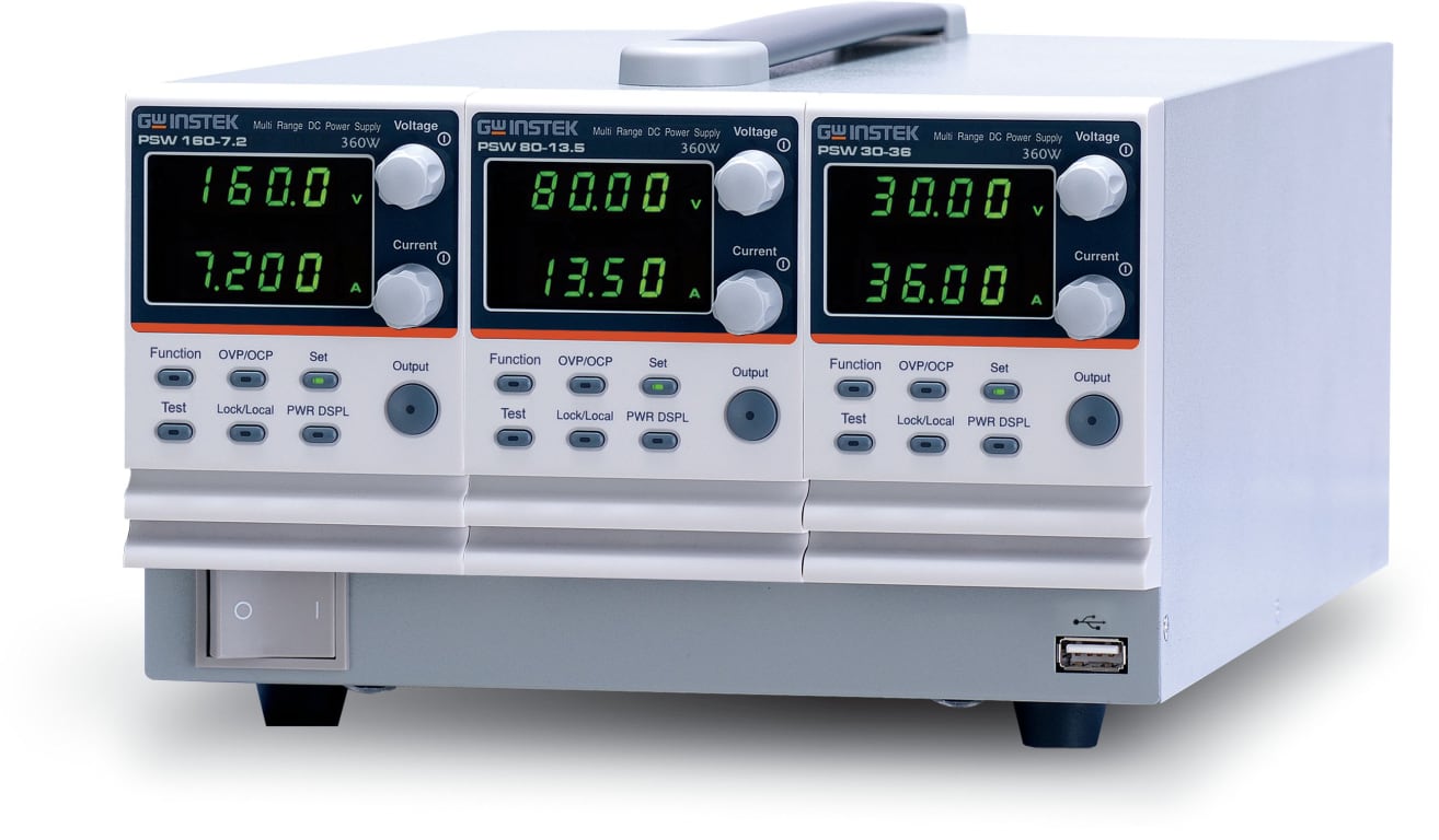 Instek PSW-1080L244 - Triple-Channel Programmable Switching DC Power Supply, CH1: 40V, CH2: 80V ...