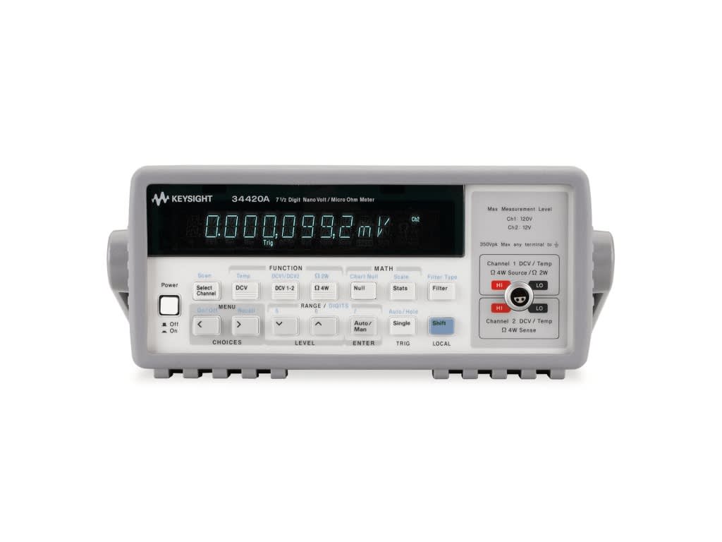 Keysight 34420A - Nano-Volt/Micro-Ohm Meter, 7.5 Digit | TEquipment