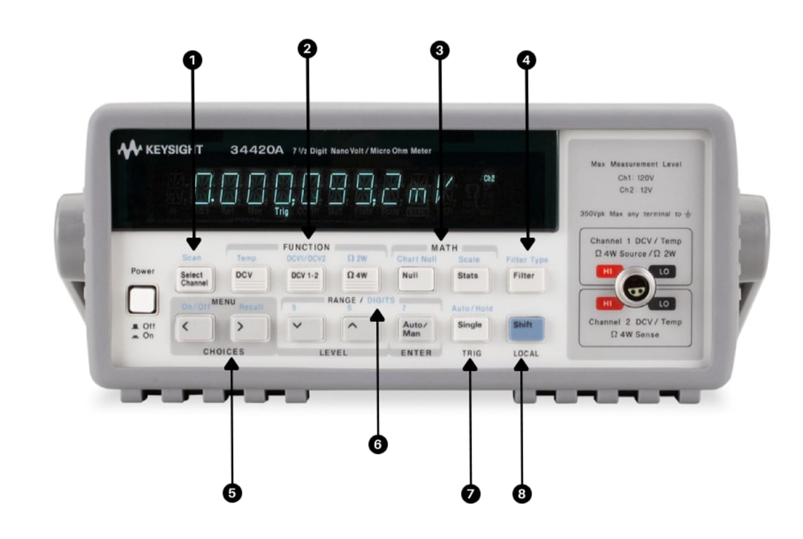 Keysight 34420A - Nano-Volt/Micro-Ohm Meter, 7.5 Digit | TEquipment