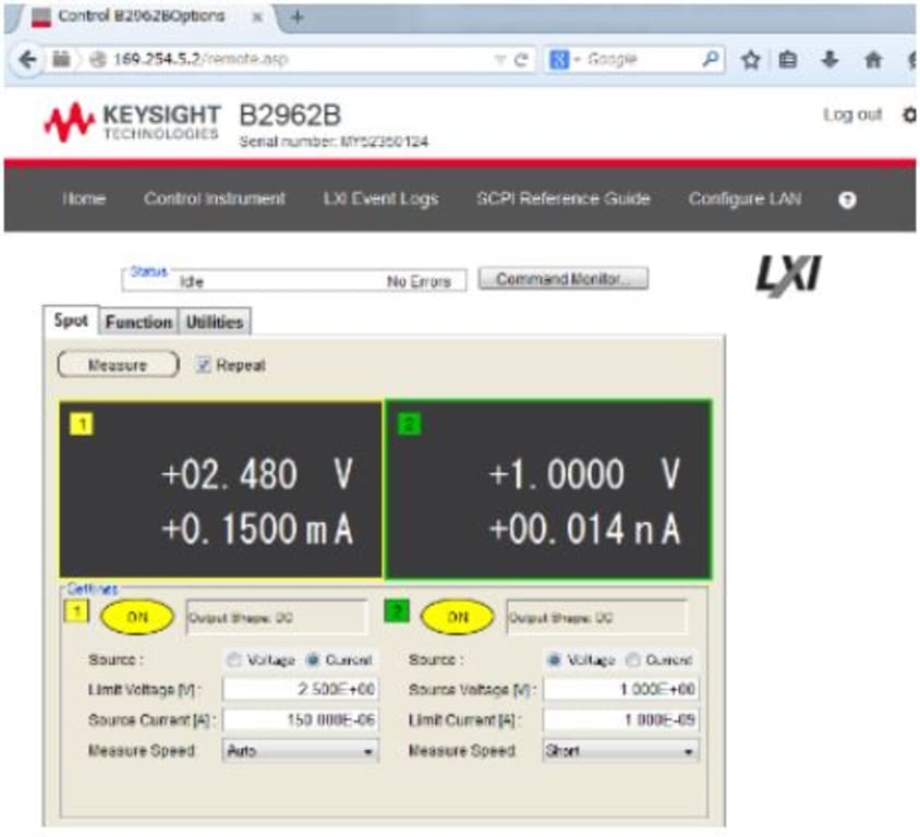 Keysight B2961B - 6.5 Digit Low Noise Power Source, 1 Channel (32W/210V ...