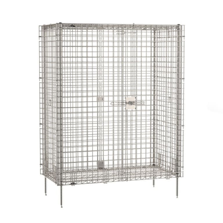 Metro Super Erecta Stationary Security Shelving Unit (Stainless Steel ...
