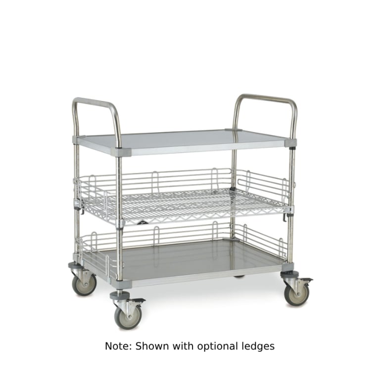 Metro CASE-OL36H - Stainless Steel Open Case Cart w/Handles, 24" x 36 ...