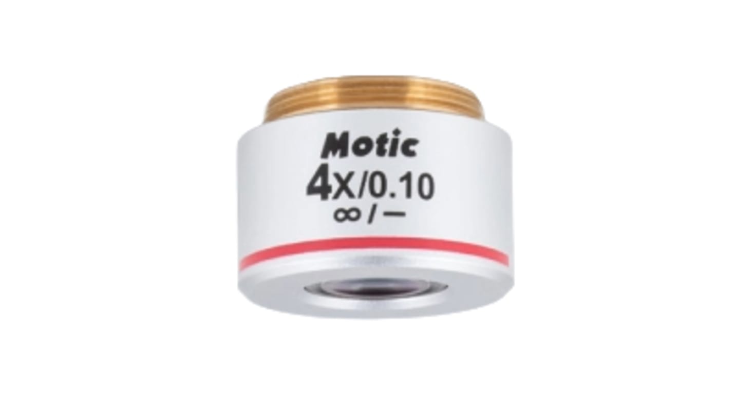 Motic 1101001705201 - Plan UC Achromat Objective, 4X/0.1 (WD 30.5mm ...
