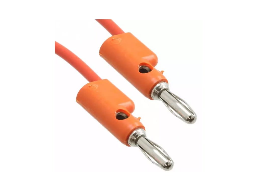 Pomona B-12-3 - Stack-Up Banana Plug Patch Cord, 12", Orange | TEquipment