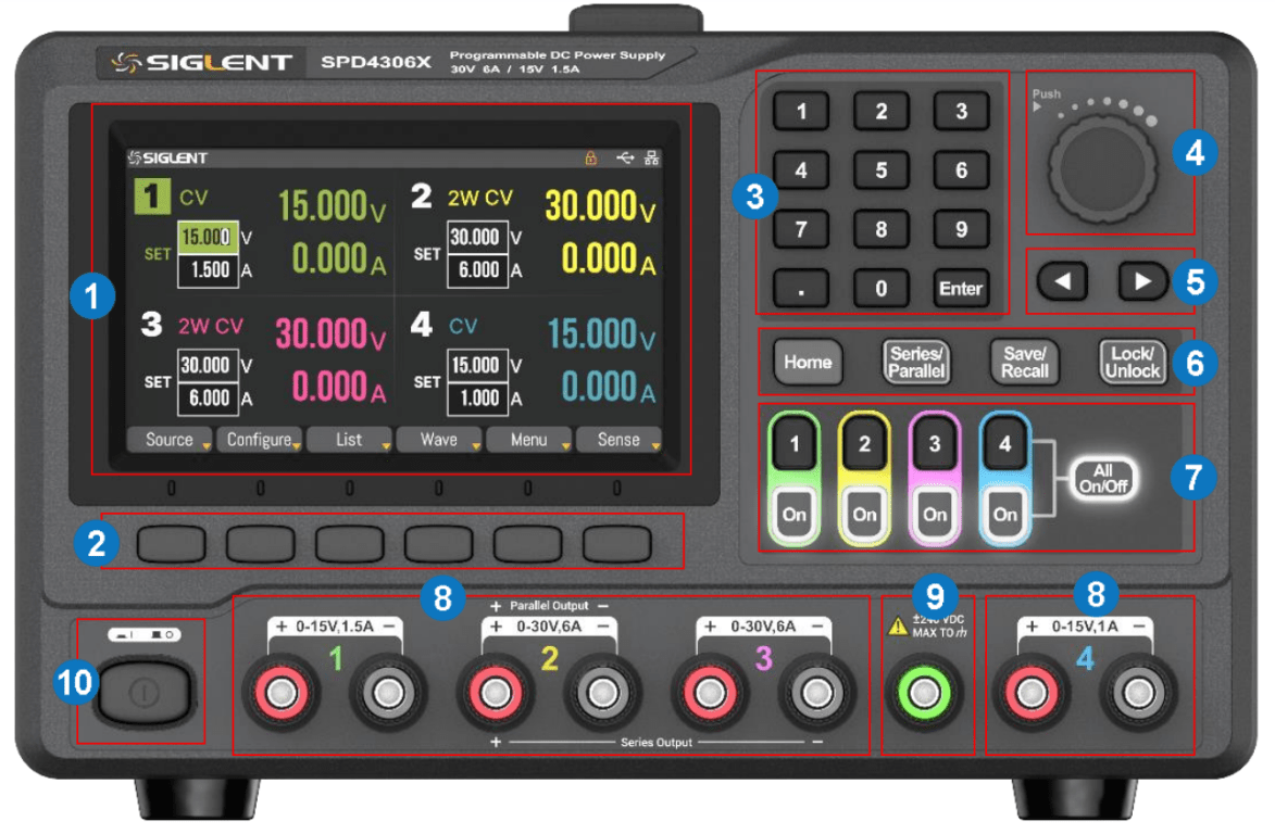Siglent SPD4323X - Four Channel DC Power Supply (240W) | TEquipment