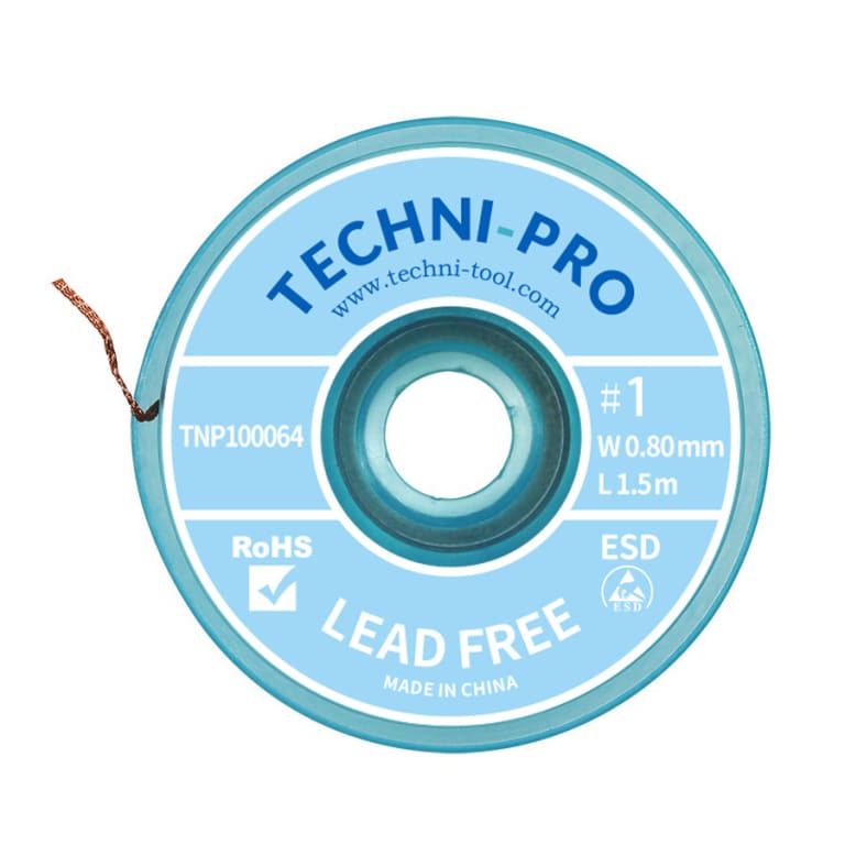 Techni-Pro TNP100064 - Solder Wick, Lead Free, 0.03"x5 ft, Size #1 ...
