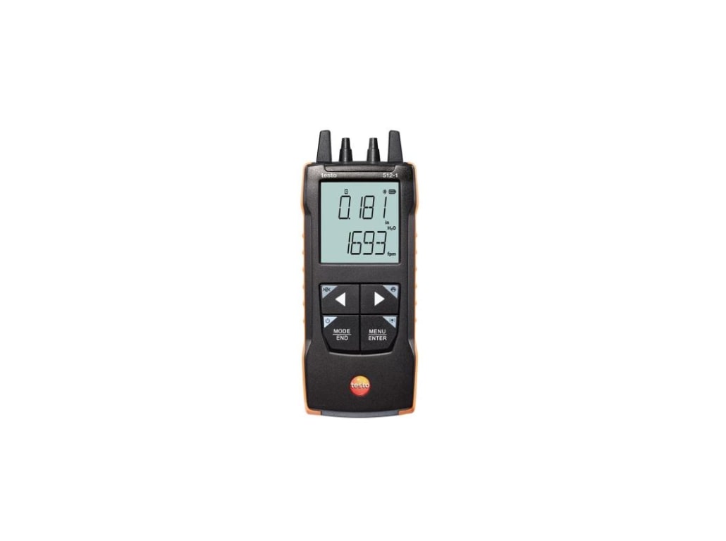 Testo 512-1 - Digital Differential Pressure Measuring Instrument, 0 to ...
