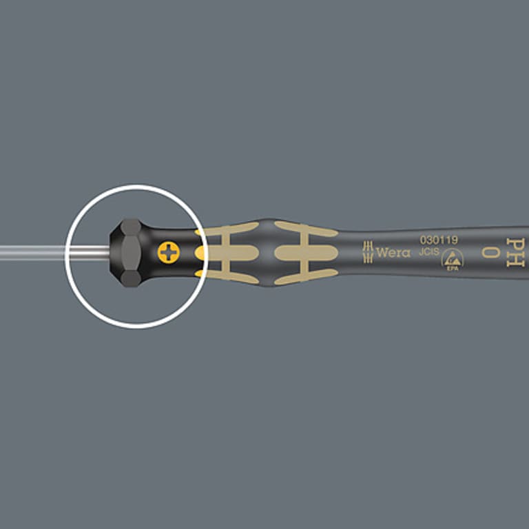 Wera 1550 PH ESD Kraftform Micro Screwdriver for Phillips Screws ...