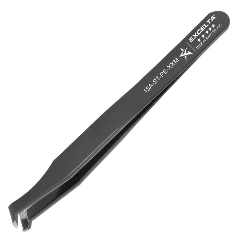 Excelta 15A-ST-PE-CUSTOM-M - 70°Angulated Stripping Tweezer, 4.5 ...