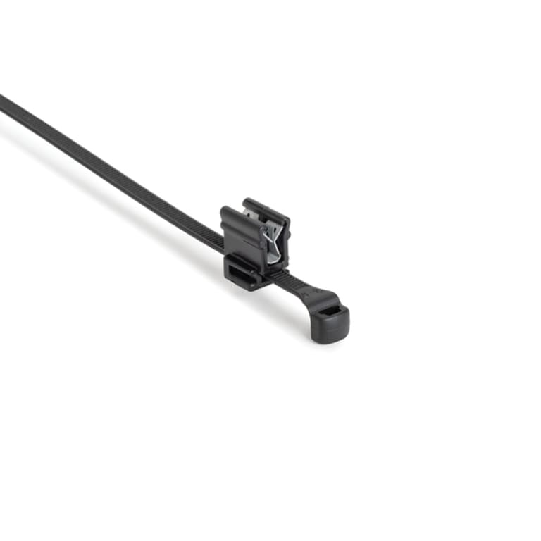 HellermannTyton 156-03946 - 2-Pc Low Profile Cable Tie/EC4B Edge Clip, 7.7"L, 1 - 3mm Panel ...