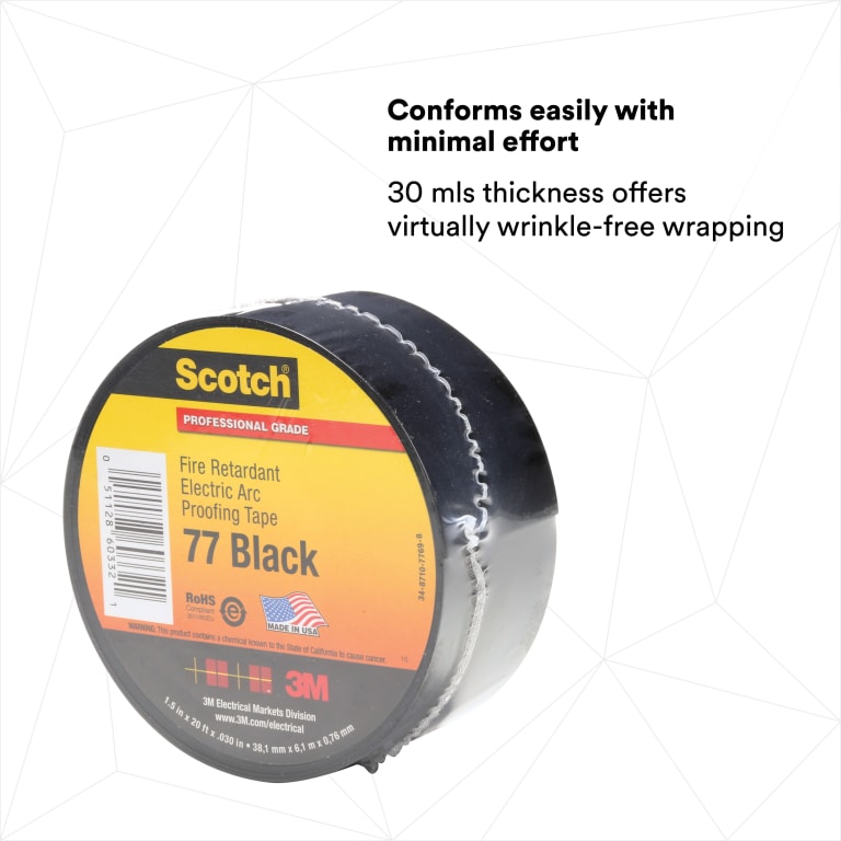 3M Scotch 77 - Fire and Electric Arc Proof Professional Grade Tape ...