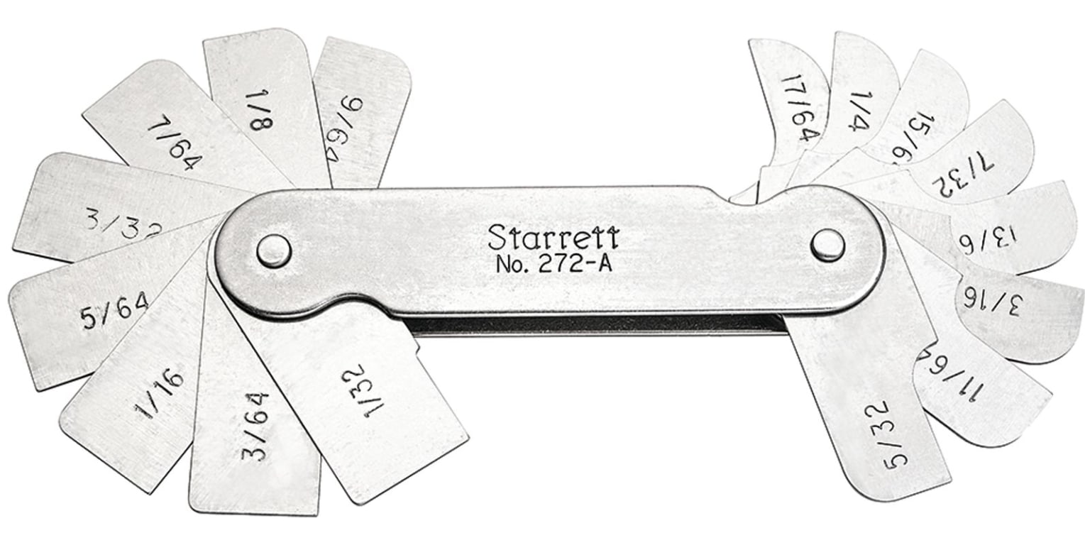 Starrett 272RadiusGage - Fillet or Radius Gages in Inches or ...