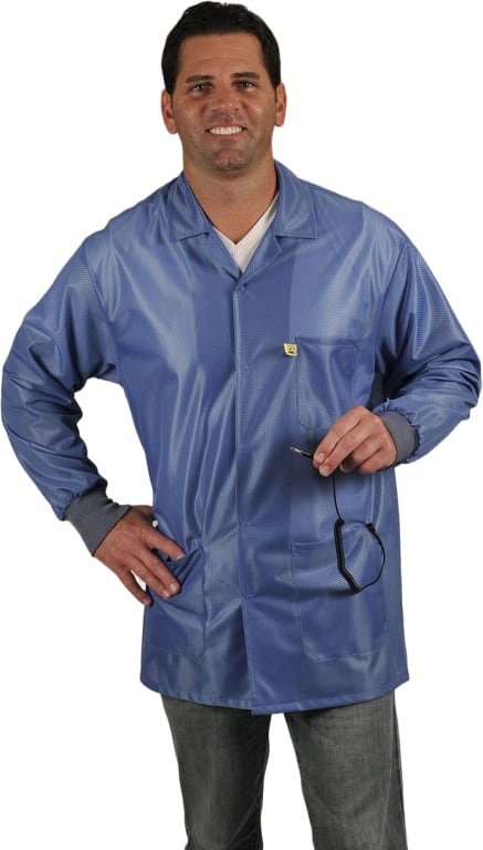 Tech Wear Traditional LOJ-23C, Hip-Length Jacket w/ESD Cuffs (Blue ...