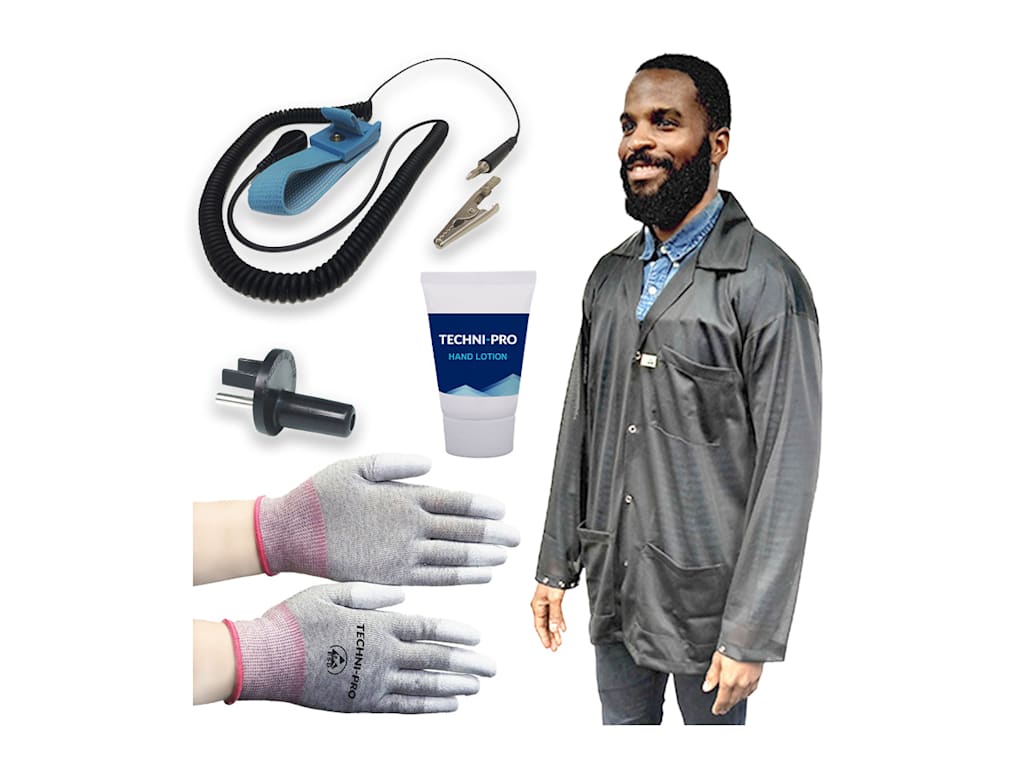 Techni-Pro 10093044 ESD Safe Personal Grounding Kit with Jacket, Black ...
